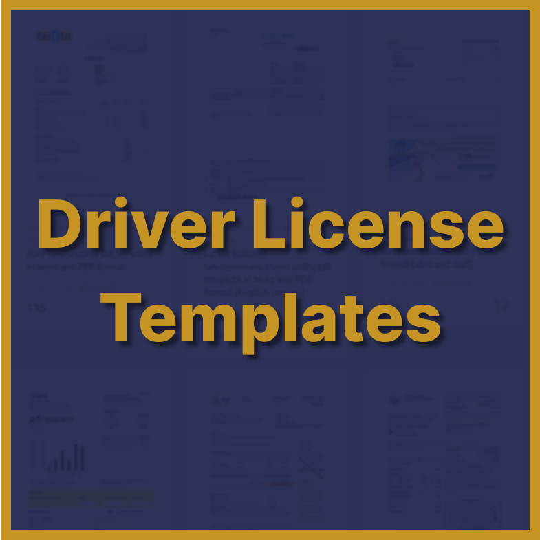 Drivers License Templates | Editable PSD | Fast and Secure